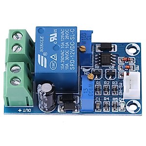 12V Battery Charging Controller Protection Board Module Undervoltage Low Voltage Cut Off Automatic Switch Recovery Protection Controller Module with A LED Indicator