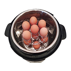 Stainless Steel Egg Steamer Rack for Instant Pot, Pressure Cooker, Boiling Pot. Stackable Steamer Trays 2 Pack Combo for Eggs and Food. Food Stainless Steamer Rack for Pot