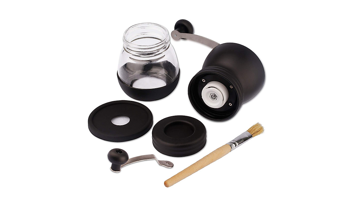 TRIPLE TREE Manual Coffee Grinder: Ceramic Burr, Dual Jars