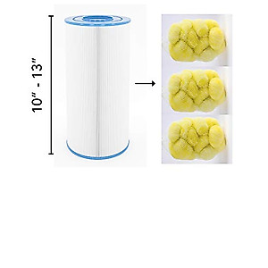Filter Minion, 2 Pouch FM2P-G Replacement Filter for Hot Tub/Spa & Above Ground Pools, Standard Cartridges 6"-8" Tall, Yellow