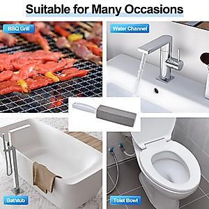 2 Pack Pumice Stone,Pumice Cleaning Stone with Handle,Pumice Stone Toilet Cleaner Tool Stain Remover for Toilet,Kitchen,Bathtubs,Pool,Bathroom,Grill,Household