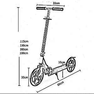 SZNWJ ygqtbc Adult Scooters Foldable Adjustable Kick Scooter Aluminum Outdoor use