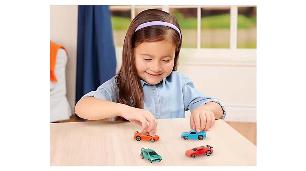 Drive Fast with Turbocharge Pullback Cars - 4 Pack for Kids 3+