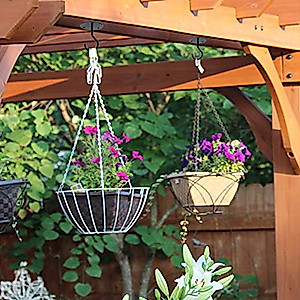 Ceiling Hooks for Hanging Plants, Mug Cup Hooks Screw in White Vinyl Coated Heavy Duty Wall Hooks for Hanging