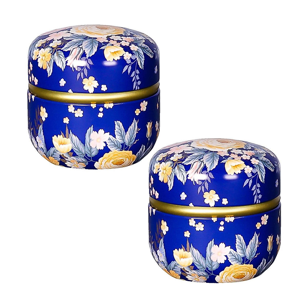 Topwon Body Powder Container with Powder Puff for Baby Women Talc Free Dusting Loose Powder Case Home Travel Powder Box (2 Pack)