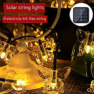 WYNDCM Christmas Curtain String Lights, Solar Pine Cone String Lights Waterproof Fairy Light for Home Garden Decor Lights Xmas Tree Wedding Party Festival Decoration,3,7M50Lights