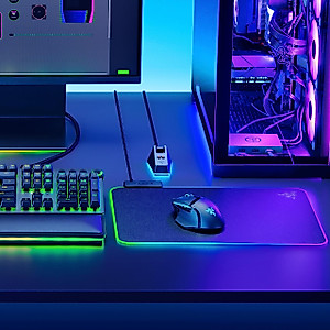 Razer Mouse Charging Dock Chroma: Magnetic Dock with Charge Status RGB Lighting - Anti-Slip Gecko Feet - Powered by Razer Chroma - Classic Black