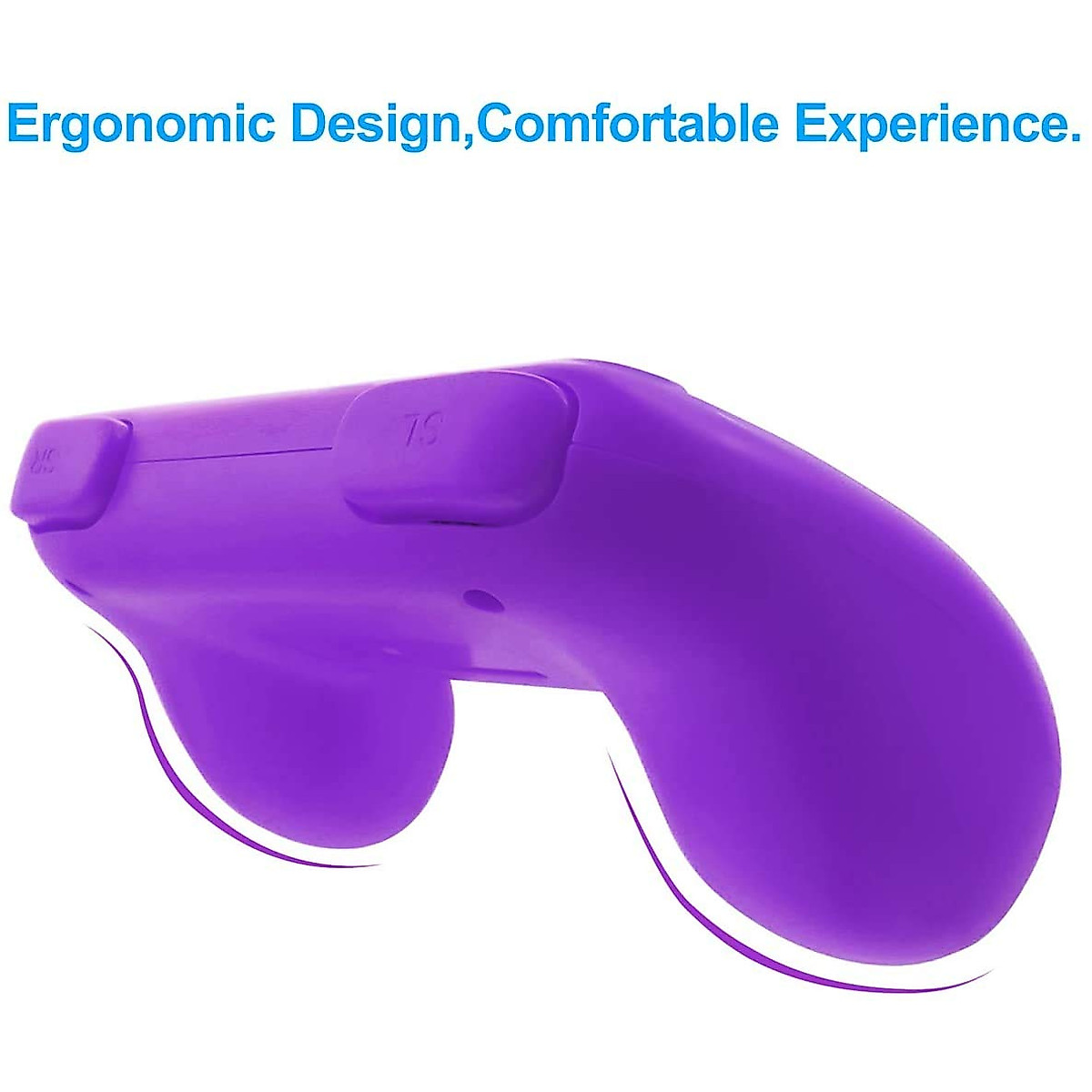 FASTSNAIL Grips Compatible with Nintendo Switch for Joy Con & OLED Model for Joycon, Wear-resistant Handle Kit Compatible with Joy Cons Controllers, 2 Pack(Orange and Purple)