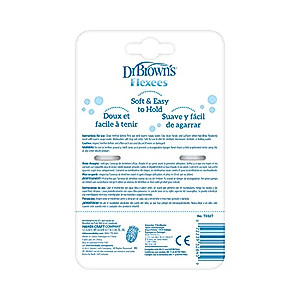 Dr. Brown’s Flexees Beaded Teether Rings, 100% Silicone, Soft & Easy to Hold, Encourages Self-Soothe, 3 Pack, Blue, Light Blue, Black, BPA Free, 3m+