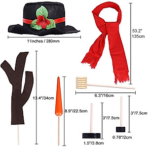 Lansian 16Pcs Christmas Snowman Decorating Making Kit Snow Toys Outdoor Fun Kids for Christmas Winter Holiday Party Decoration Gifts Funny Toys