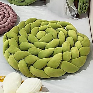 Velvet Chunky Bulky Giant Arm Knitting Yarn - Super Soft Tubular Weight Jumbo Yarn for DIY Crochet Hand Knitting Blanket, Pet Bed, Rugs, Pillow, Handbag (2.2LB - Green)