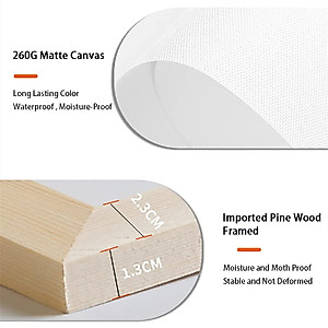 3 Pieces Nature Scenery Wall Art Decor Beautiful Landscape with Turquoise Lake Forest and Mountains Pictures Painting Print on Canvas Modern Artwork Stretched Framed Ready to Hang - 12"x16"x3 Panel