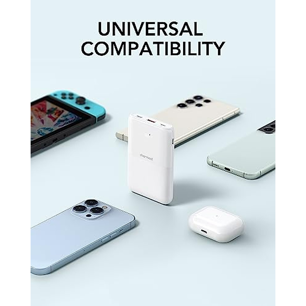 Charmast Small Portable Charger 10000mAh, 20W Mini Power Bank USB C Fast Charging, Ultra-Compact Slim Battery Pack LED Display, Travel Essentials Compatible with 15 14 13, Samsung Galaxy, iPad