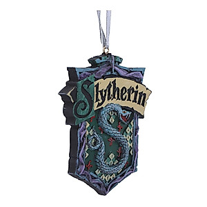 Nemesis Now Harry Potter Slytherin Crest Hanging Ornament, Green, 8cm