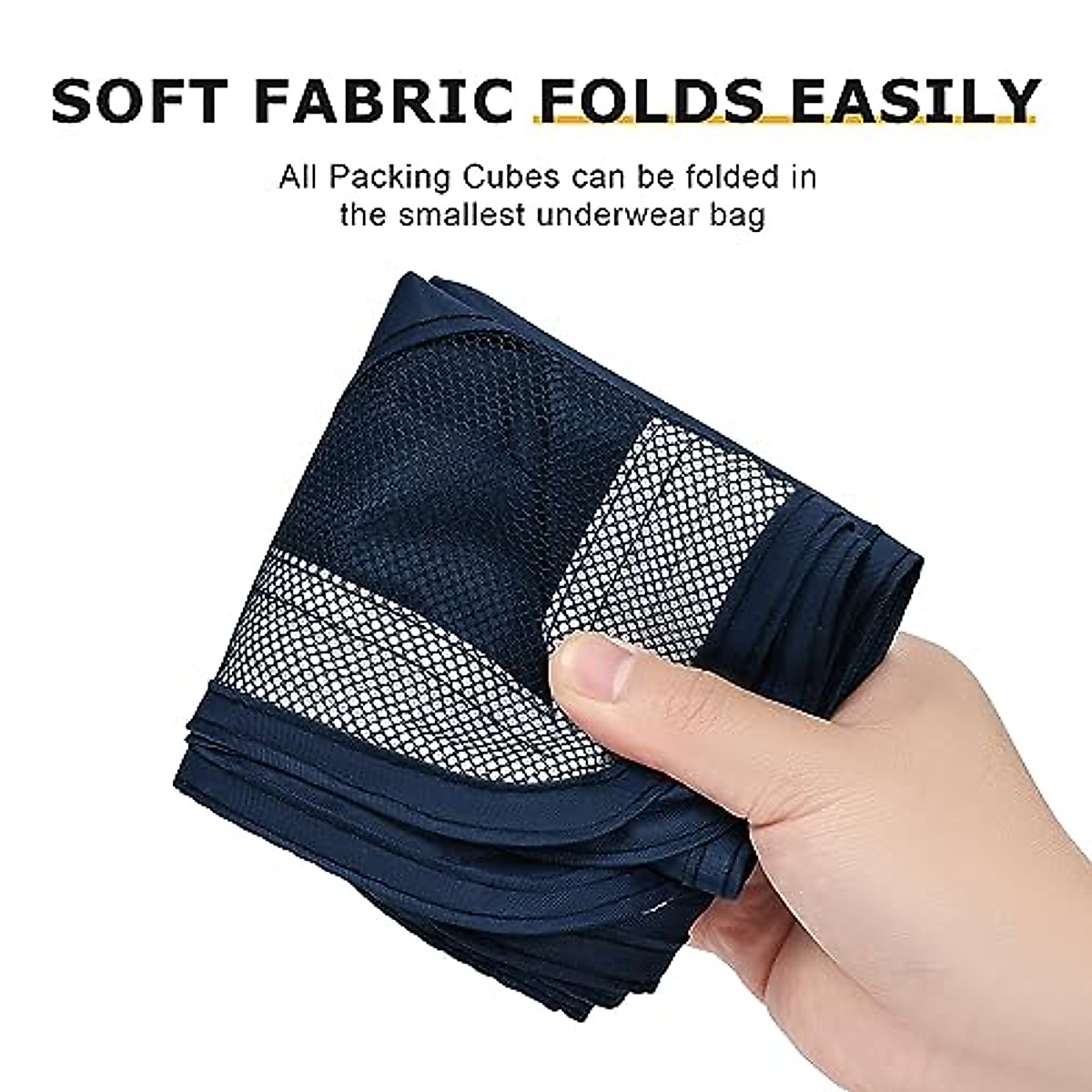 Easortm Packing Cubes for Carry on Suitcase 9 Set, Travel Packing Organizers Durable Luggage Bags for Travel, Suitcase Organizer Bags Set for Man & Women.(Navy Blue)