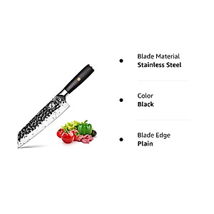 imarku Chef Knife Japanese Forged Knife 7.5 Inch High Carbon German Stainless Steel Meat Cleaver Knife Kitchen Kiritsuke Knife for Home and Restaurant Christmas Gift for Men and Women