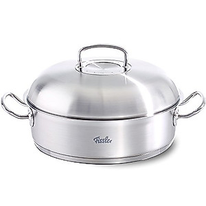 Fissler Original-Profi Collection 2019 Stainless Steel Round Roaster with Lid, 5.1 Quart