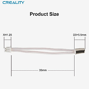 Official Creality Original Ender 3 S1 Thermistor Sensor 5 Pack, NTC100KΩ 3950K 3D Printer Hotend Replacement Parts Thermistor Temp Sensor Compatible with Sprite Extruder Heater Block