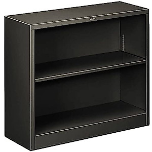 Hon S30ABCS Metal Bookcase, Two-Shelf, 34-1/2w x 12-5/8d x 29h, Charcoal