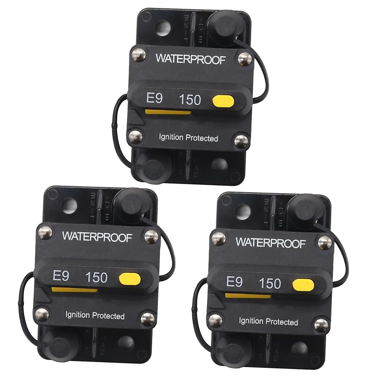Totority 3pcs Car Protector Car Automotive Waterproof Waterproof Circuit Breaker 48v Circuit Breaker Car Circuit Breaker 150a Fuse