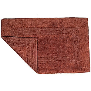 Bedford Home 100% Cotton 2 Piece Reversible Rug Set - Brick