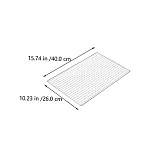 Yardwe 4 Pcs Stainless Steel Bbq Mesh Chef Cooling Rack Cookie Cooling Camping Bbq Mesh Bbq Net Pad Stainless Steel Roasting Rack Barbecue Wire Mesh Baking Rack Square Travel Grill