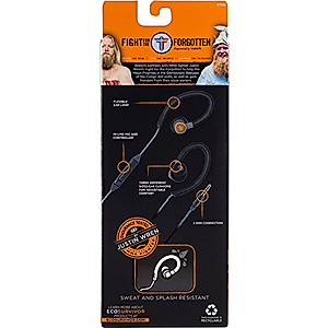 EcoSurvivor IPX4 Sweat Resistant Earbuds with Mic, in-Line Controller, Flexible Ear Loops, 3 Silicone Gel Cushions, Premium Sound Quality, Great in-Ear Headphones, Outdoors, 37602, Gray