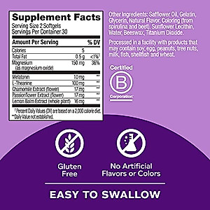 OLLY Ultra Strength Sleep Softgels, 10mg Melatonin, L-Theanine, Chamomile, Magnesium, Lemon Balm, Supports Deep Restful Sleep, Nighttime Sleep Aid, Non Habit-Forming - 60 Count