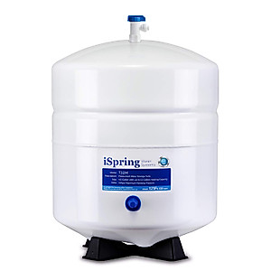 iSpring T32M Pressurized Water Storage Tank with Ball Valve for Reverse Osmosis RO Systems, 4 Gallon, 1/4" Tank Valve Included