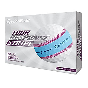 TaylorMade Golf Tour Response Stripe Ball Blue/Pink Dozen
