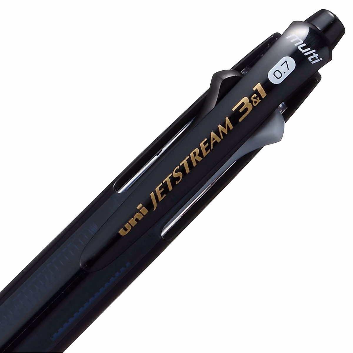 Uni Jetstream Multi Pen 0.7mm Ballpoint Pen and 0.5mm Mechanical Pencil, Black Transparent Body (MSXE460007T24)