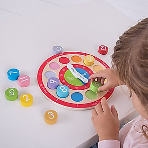 Bigjigs Toys Wooden Teaching Clock - Tell The Time