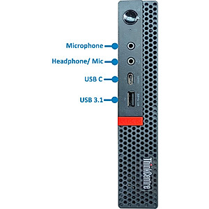 Lenovo ThinkCentre M720q Tiny Desktop Computer, Intel i3-8100, 8GB RAM, 256GB NVMe, 4K Monitor Support DisplayPort, HDMI, AC Wi-Fi, Bluetooth - Windows 10 Pro (Renewed)