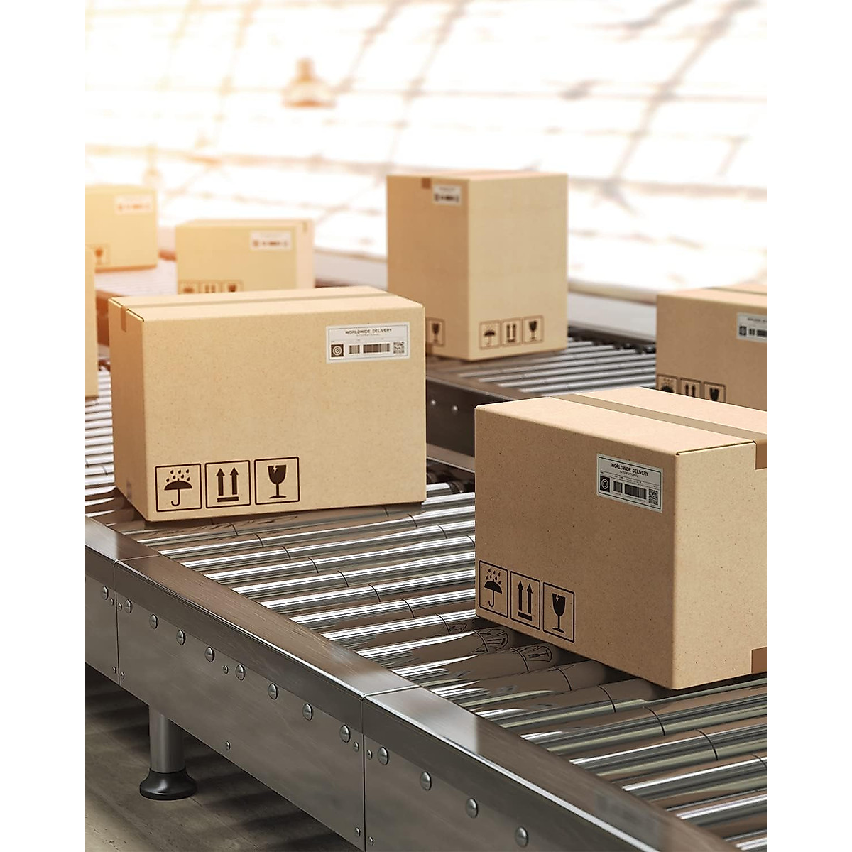 2" x 4" Shipping Address Labels Compatible with Avery 5163, 8163, POLONO Internet Mailing Shipping Labels, White Sticker Labels for Laser/Ink Jet Printers, Permanent Adhesive (250 Labels, 25 Sheets)