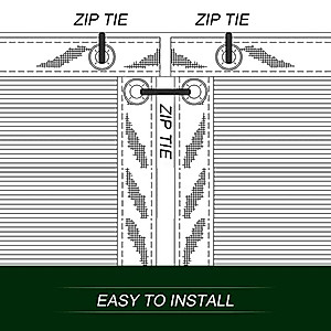 KAMEA KENNA Custom Size 8' x 1' Gray Fence Privacy Screen with Zip Tie Out Door Commercial Grade