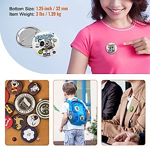 VEVOR Pin Back Button Parts for Button Maker Machine (32mm)