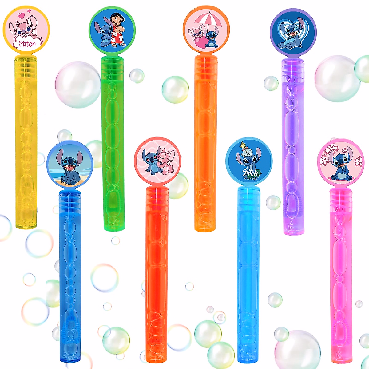 48 Piece Stitch Bubble Wand for Kids(8 Style),Cute Stitch Bubble Wand Great for Stitch Theme Birthday Party Supplies