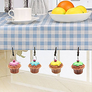 KEISSCO Cup Cake Tablecloth Weights Cute Table Clip Clamps Table Cover Weights for Outdoor Garden Party Picnic, Set of 4