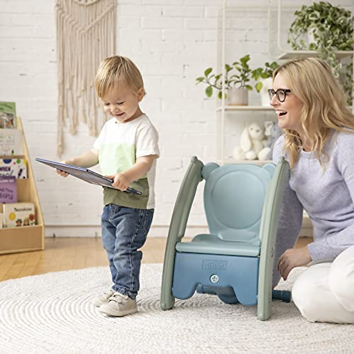 ECR4Kids Sit-N-Rock, Rocking Horse, Seafoam