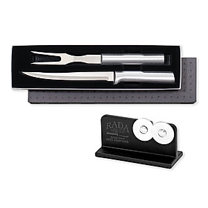 RADA Knife 2-Piece Carving Set with Stainless Steel Blades and Knife Sharpener