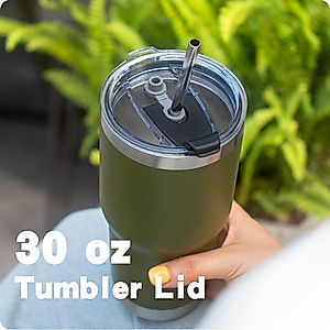 Soledea 30oz Lids for Yeti Tumblers, 2Pack 30 oz Replacement Tumbler Lids Spill Proof Lids compatible with YETI 30oz Tumbler and D·S,BJPKPK,WETOWETO,ALBOR,Toopify,MEZMUT