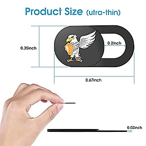 Laptop Camera Cover Slide,8-Pcs Webcam Cover, Cute Eagle Camera Cover slide for MacBook Pro, iMac,iPad, iPhone, Laptop,Tablet, Cell Phone.Ultra-Thin Web Cam Cover Protect Your Privacy and Security