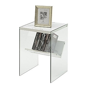 Convenience Concepts SoHo End Table, Faux White Marble, 15.75 in x 16.5 in x 23.75 in