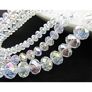 Bingcute Wholesale Crystal Rondelle Light AB Beads Gemstone Loose Beads Choice 4mm 6mm 8mm 10mm 12mm