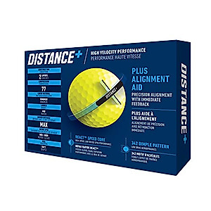 TaylorMade Distance+ Yellow Golf Balls