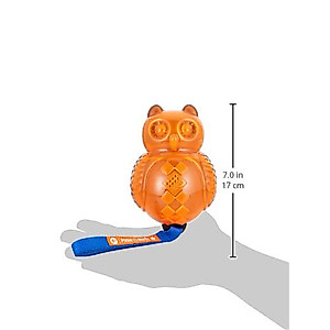 GiGwi Push to Mute Dog Toy Ineractive Squeaker Chew Toy for Dogs - Blue/Orange Owl