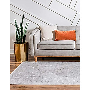 Rugs.com Oregon Collection Rug – 6' x 9' Ivory Low-Pile Rug Perfect for Living Rooms, Large Dining Rooms, Open Floorplans