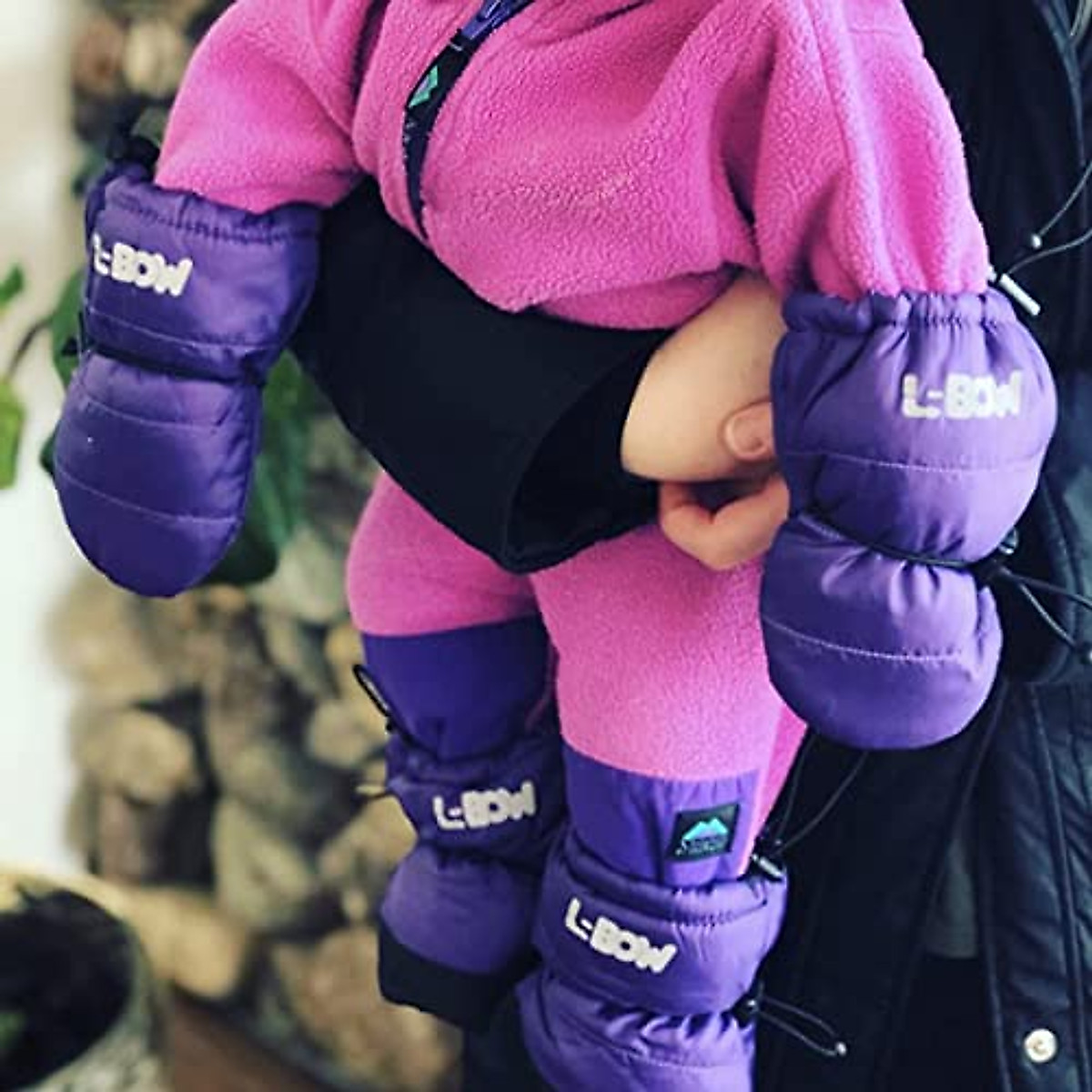 L-Bow Infant Cold Weather Boots + Winter Boots For Baby Boys & Girls + Easy To Slip On With Fleece Lining