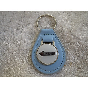 1982-1987 REGAL GRAN NATIONAL GRAN SPORT LOGO LEATHER KEYCHAIN - LIGHT BLUE
