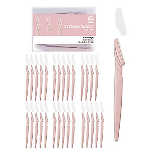 Dermaplaning Tool for Face, 30 Pcs Dermaplane Razor for Face, Multipurpose Face Razors for Women and Men by MoHern, Pink